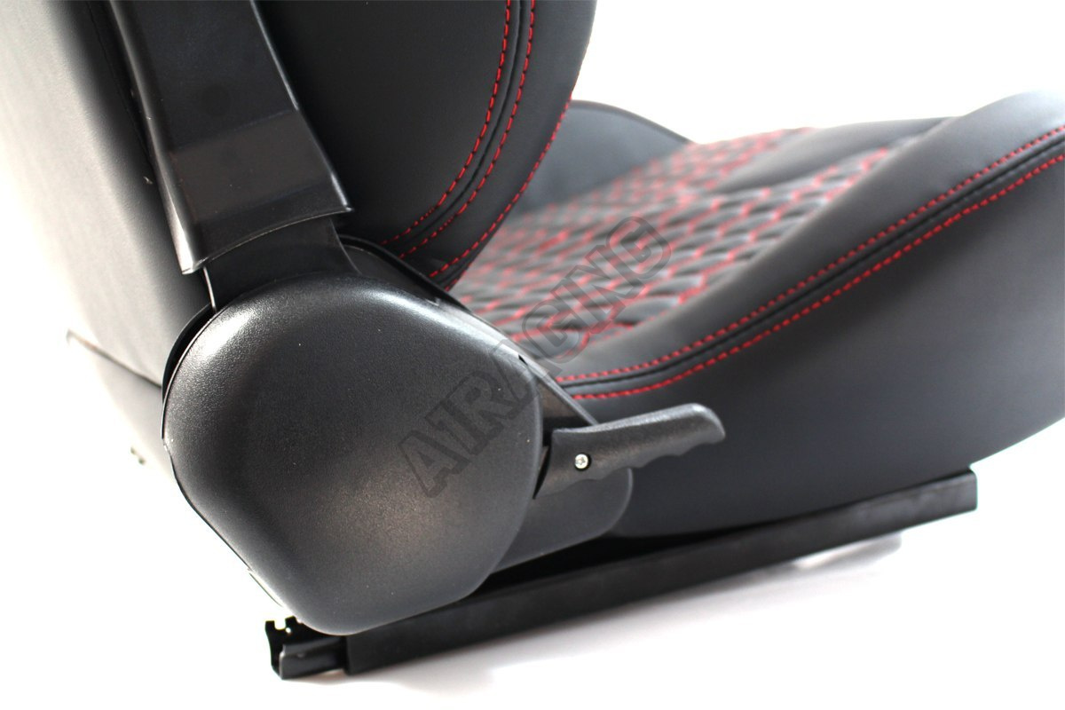 Sportovní polohovatelná sedačka imitace kůže A1 Racing Racer černá ...